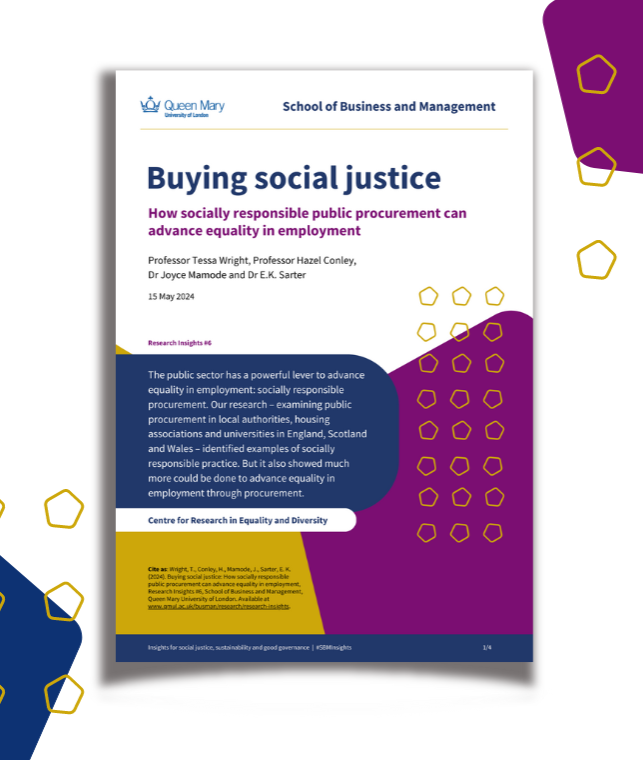 Briefing published on how to advance equality through socially responsible procurement